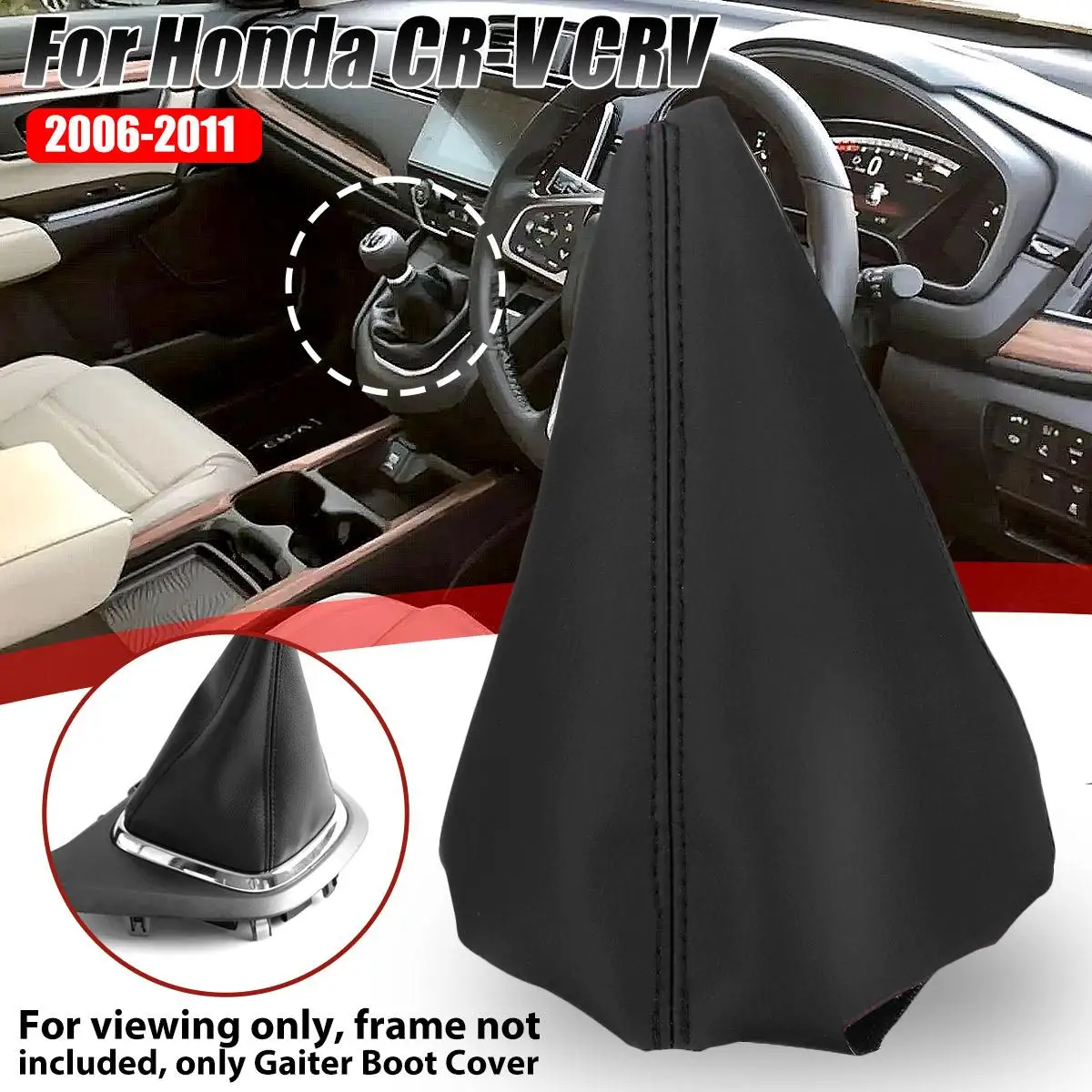 Gear-Shift-Gaiter-Boot-Cover-PU-Leather-Shifter-Boot-Cover-For-Honda-CR ...