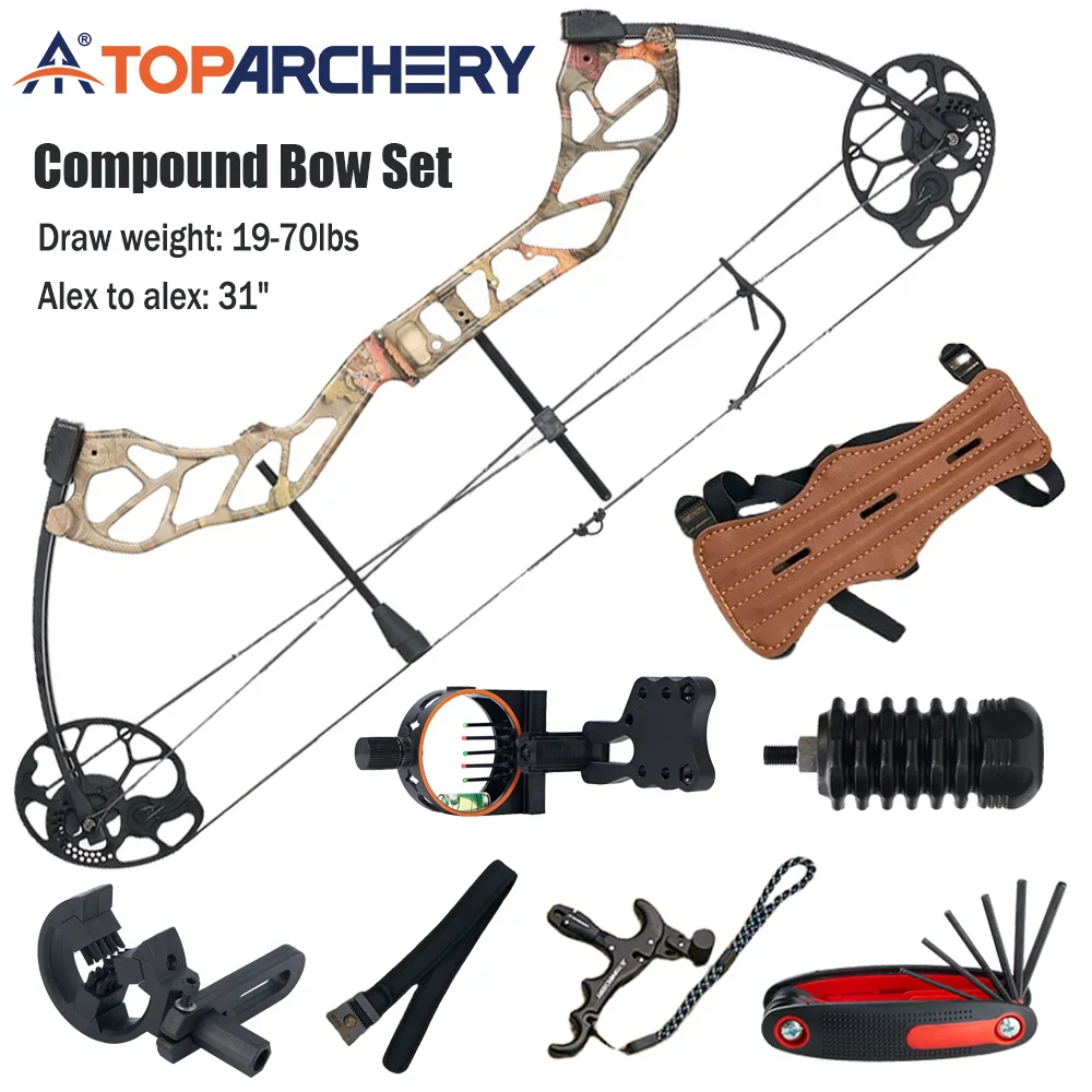 19-70LBS-Compound-Bow-Set-with-Accessories-Archery-Adjustable-Draw ...
