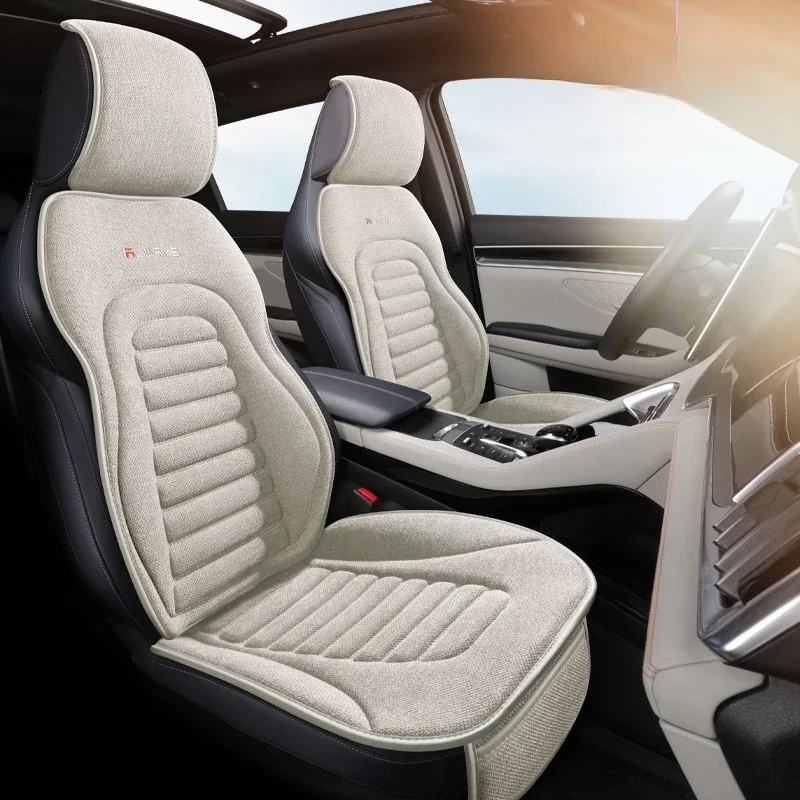 Universal-Car-Seat-Cover-Four-Season-Auto-Flax-Breathable-Seat-Covers ...
