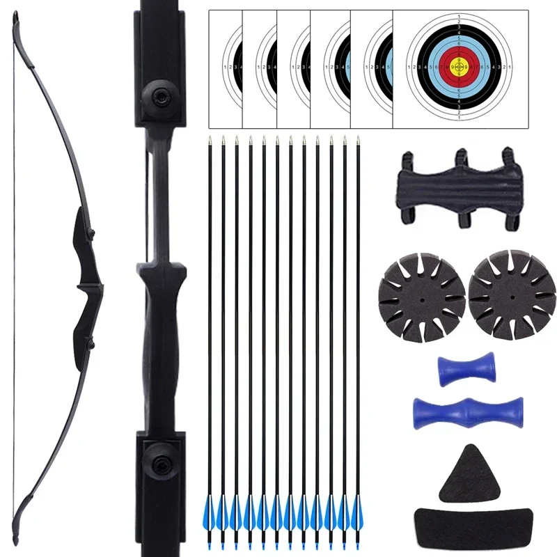 Recurve-Bow-Left-Right-Hand-Long-Bow-Taken-Down-Adult-Archery-Outdoor ...