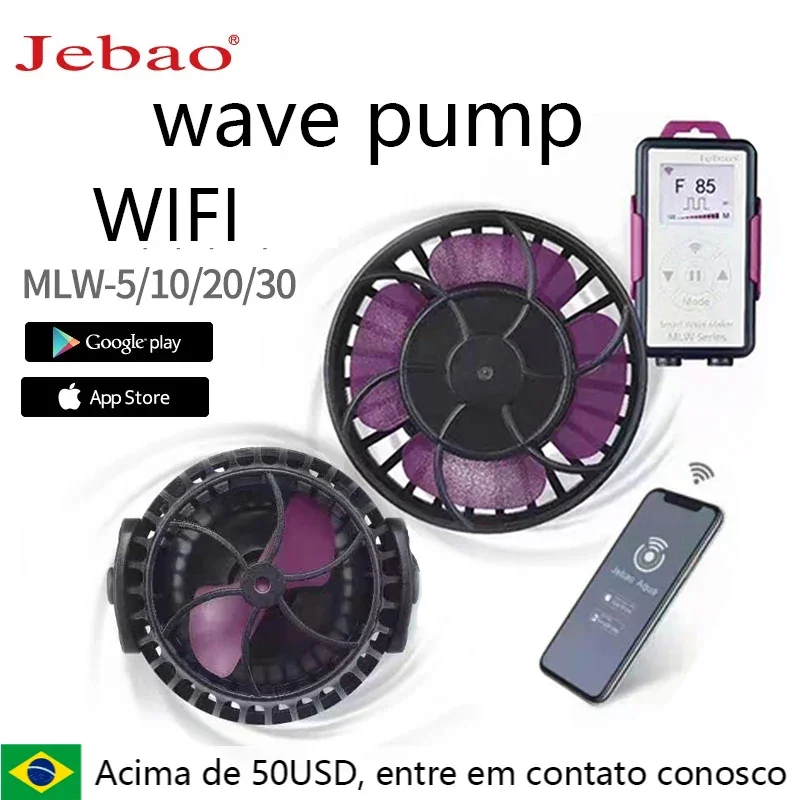 New Jebao Marine Aquarium Wireless Wave Maker MLW-5 SLW SW ALW Wave Pump with WiFi LCD Display ...