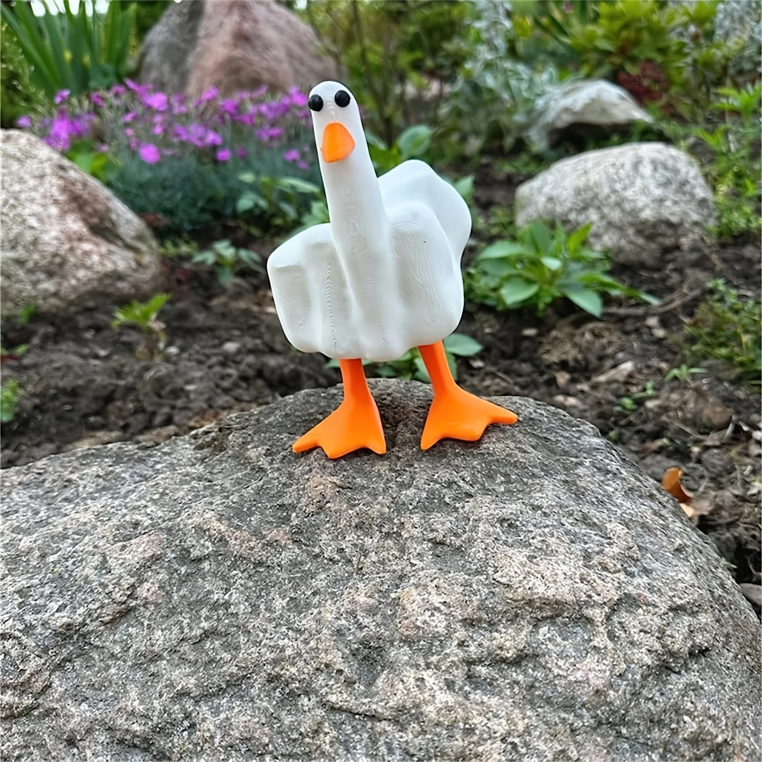1pc-simulation-middle-finger-duck-ornaments-resin-crafts-garden ...