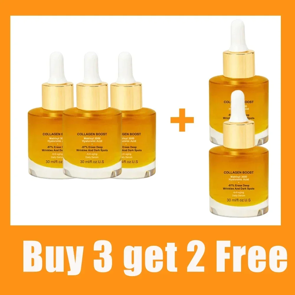 Suero facial de colágeno para eliminar arrugas, blanqueador, hidratante, decoloración de líneas ...