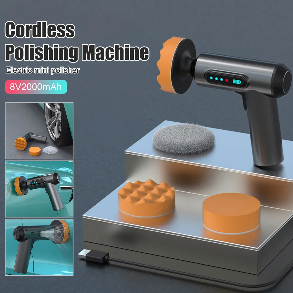 Cordless Car Polisher Usb Rechargeable Wireless Polishing Machine With ...