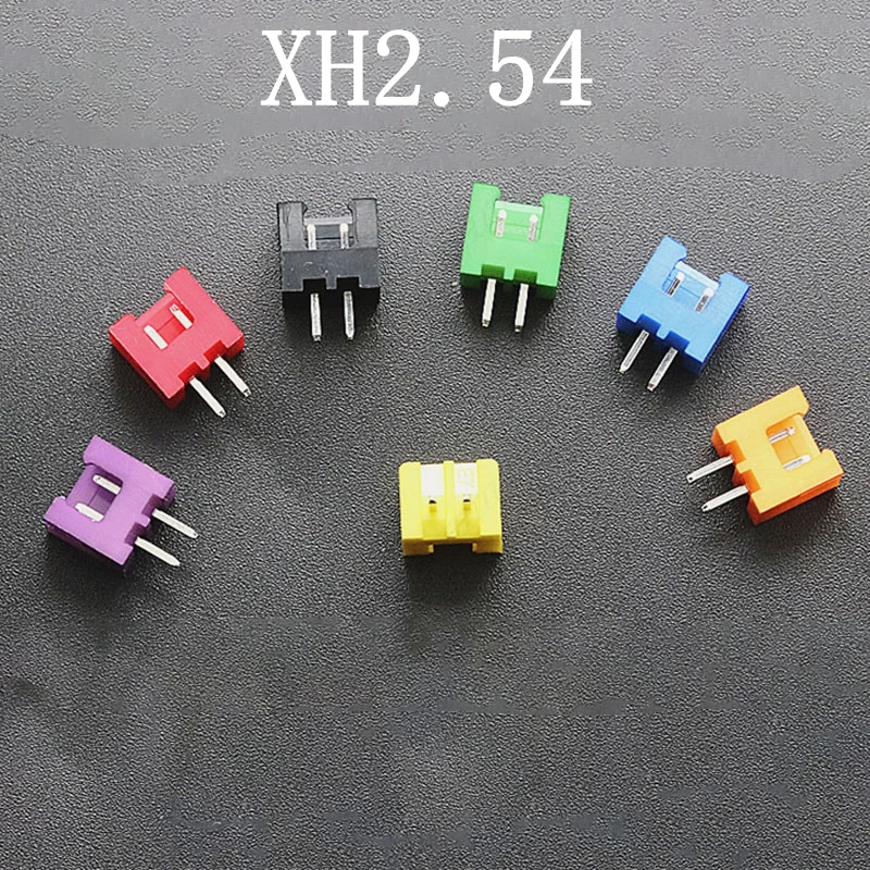 100pcs XH2.54-2p straight pin receptacle plastic shell XH2.54mm housing connector red yellow ...