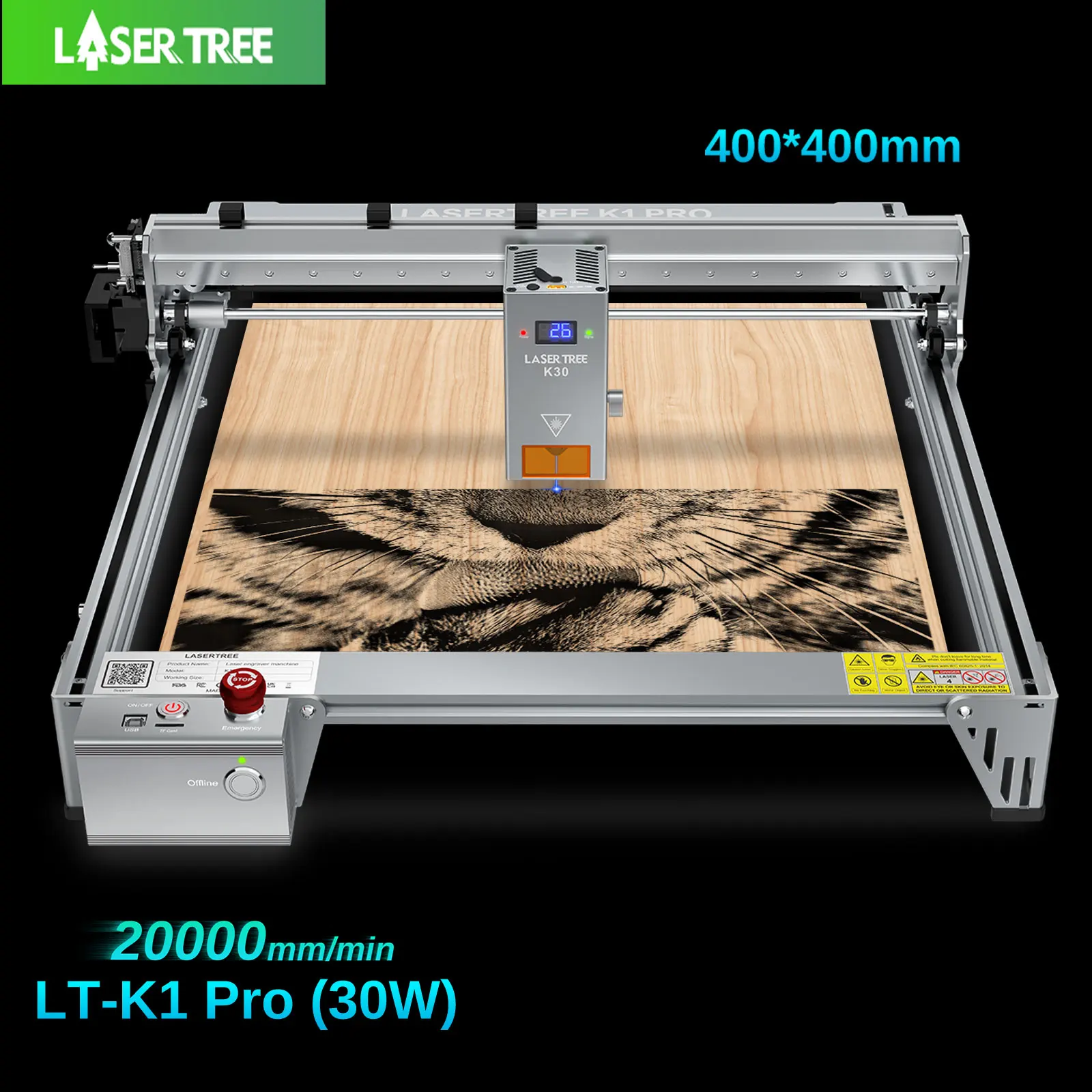 LASER-TREE-K1-PRO-Laser-Engraver-with-30W-Laser-Module-Engraving ...