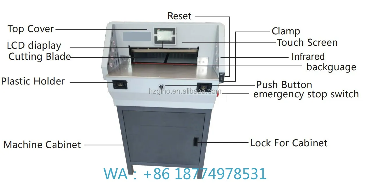 recision Guillotine Paper Cutter Machine With Touch ScreenE490T 490mm ...