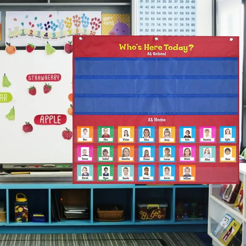 Attendance Pocket Chart Classroom Attendance Chart Helping, 43% OFF