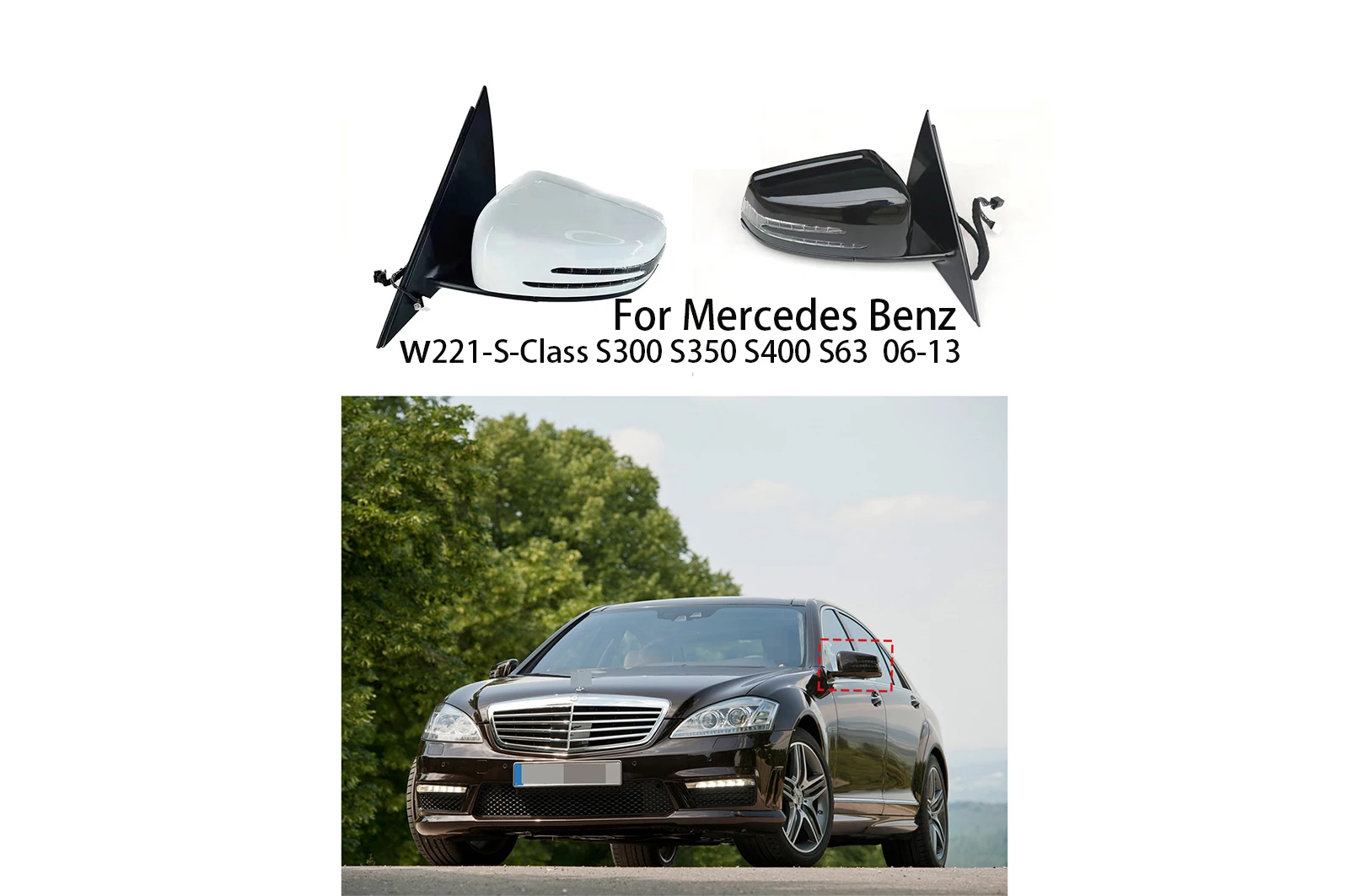 For-Mercedes-W221-S-Class-S300-S350-S400-S63-2006-2013-Car-side-door ...