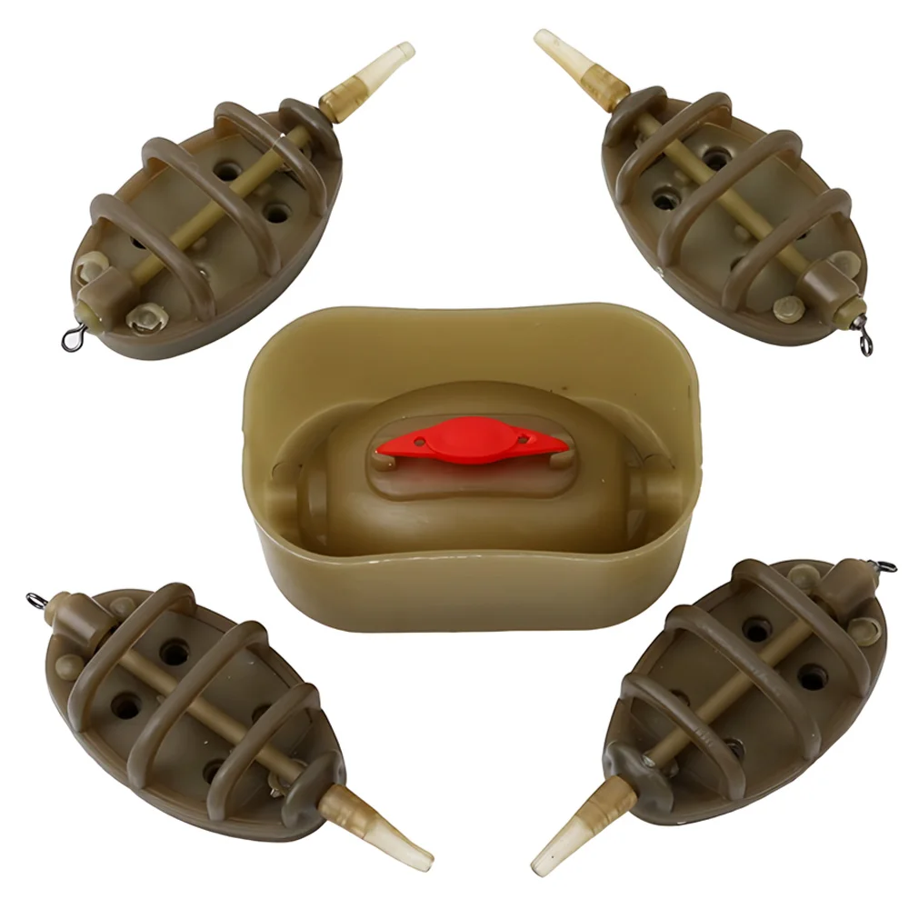 Inline Method Feeder Mould Bait Thrower Bait Plumb Set Carp Fishing ...