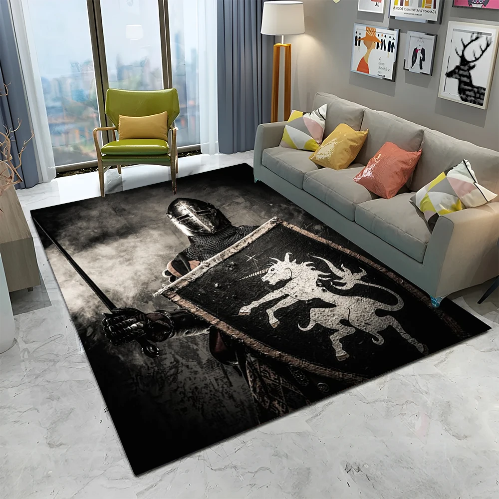 Templar Cavalier Knight Crusaders Games Carpet Rug for Home Living Room ...