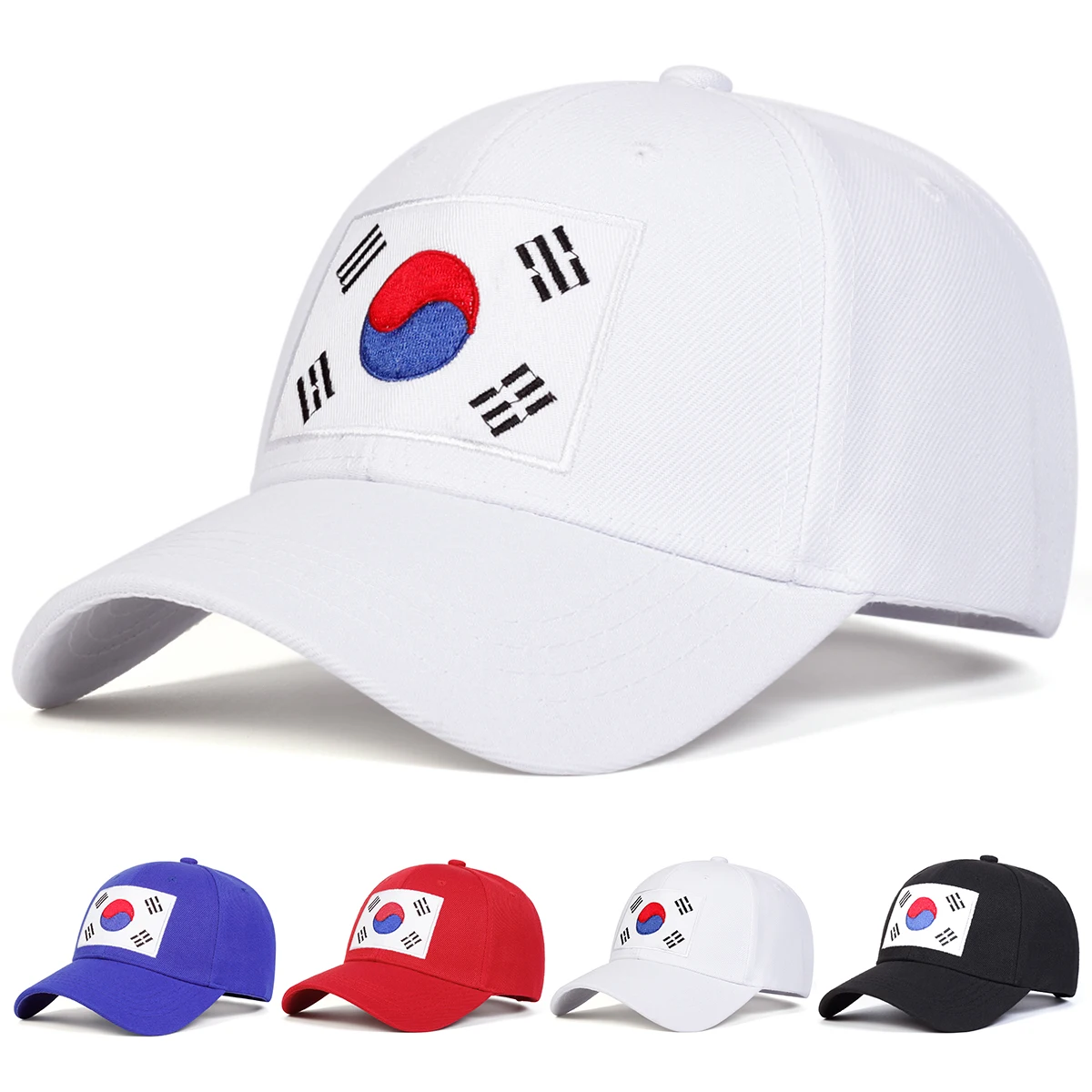 Unisex Korean Flag Embroidery Baseball Caps Spring Autumn Outdoor ...