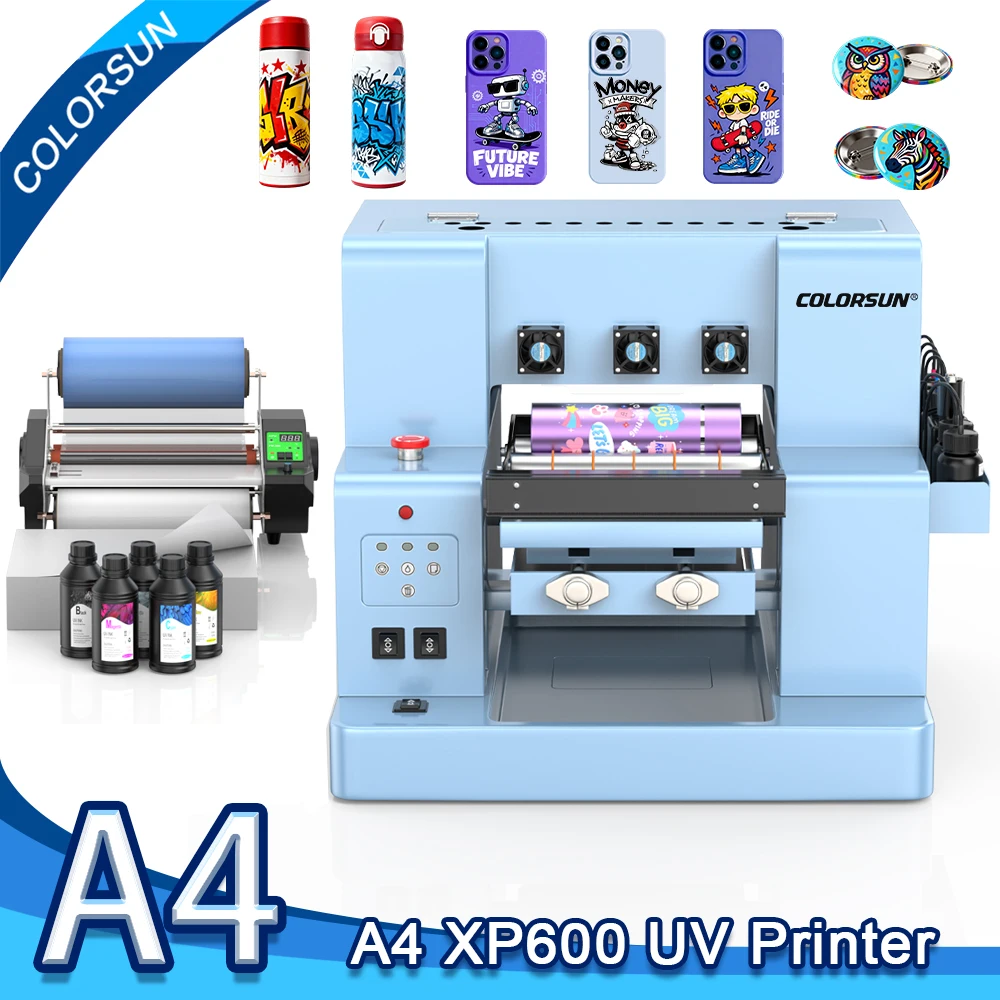 Colorsun A4 UV Printer XP600 UV DTF Sticker Printing Machine Impressora ...