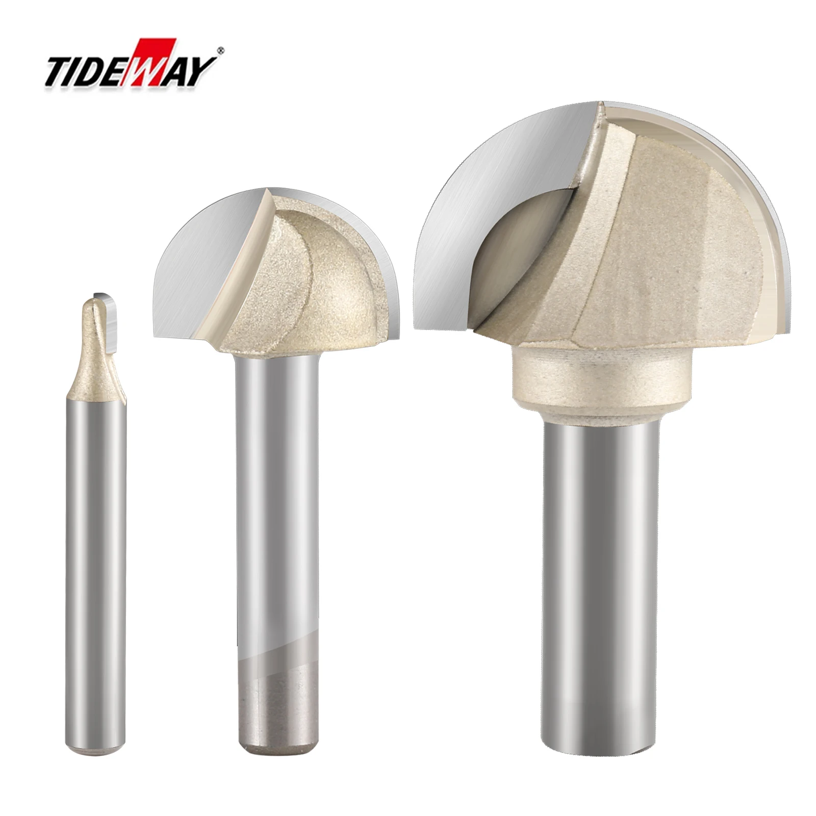 TIDEWAY Radius End Mill for Wood CNC Round Bottom Milling Cutter 1/4 1/ ...