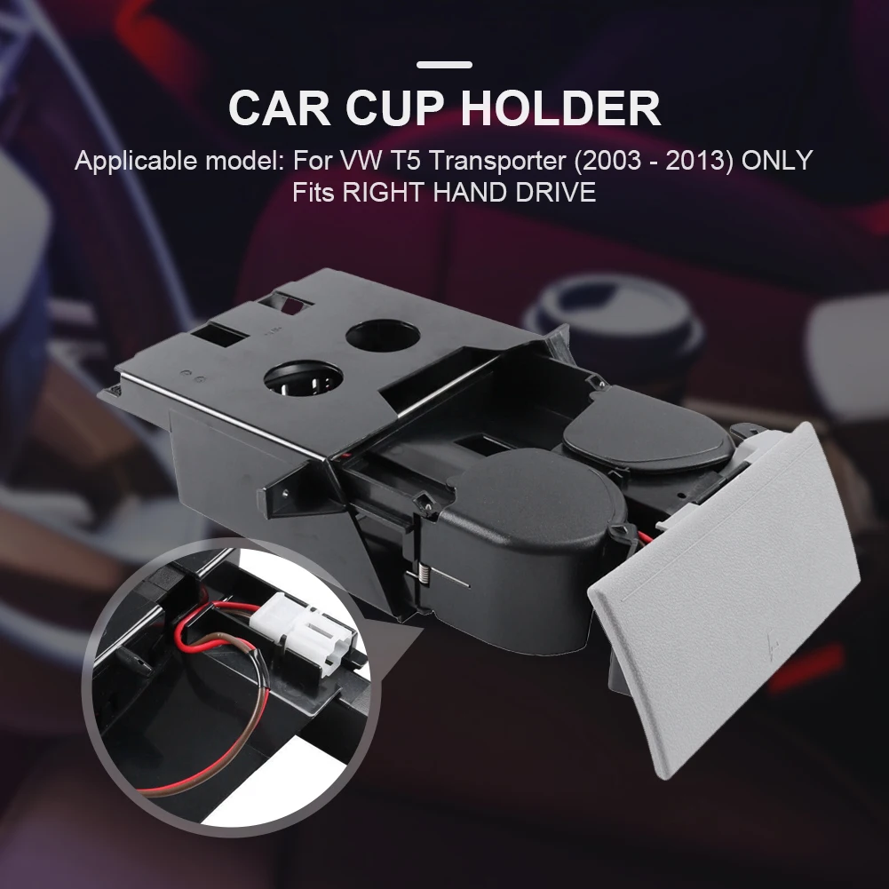 Ashtray-Cup-Holder-Stand-RHD-7H285860130T-For-VW-T5-Transporter-2003 ...