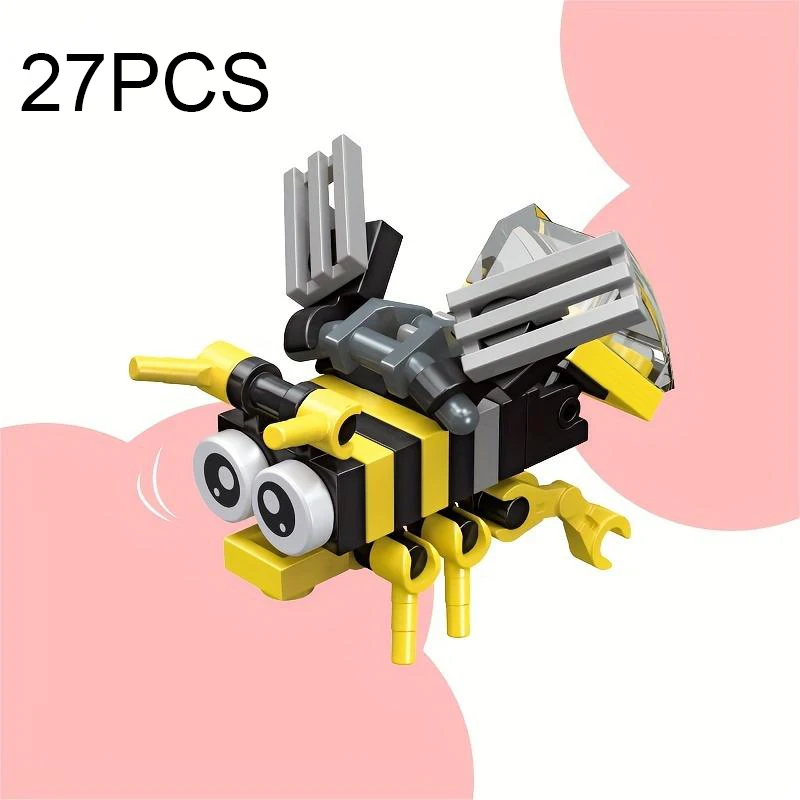 27PCS-Bee-Building-Blocks-Toy-Set-Cute-Animal-Party-Mini-Insect-Series ...