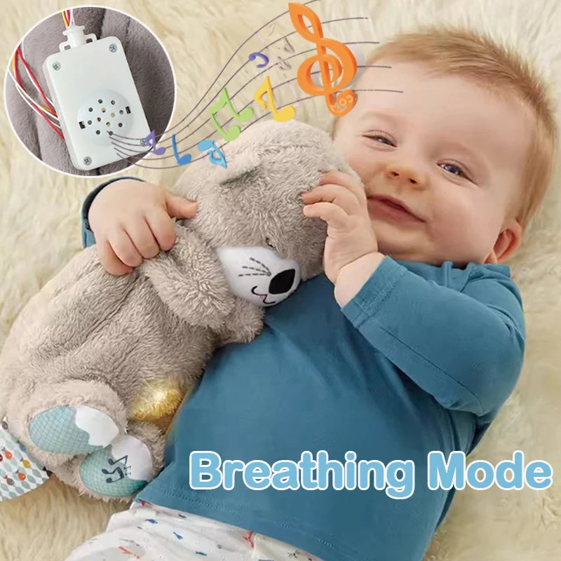 Cute-Breathing-Otter-Plush-Toy-Bear-Sleeping-Companion-Pillow-With ...