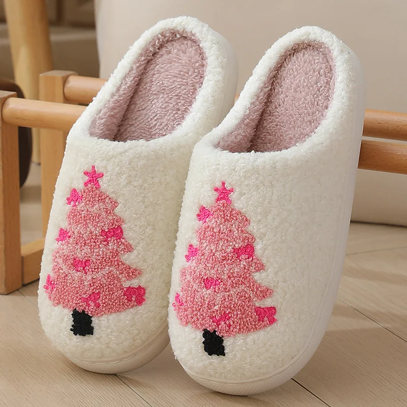Christmas Fashion Women Slip on Platform House Slippers Casual Men ...