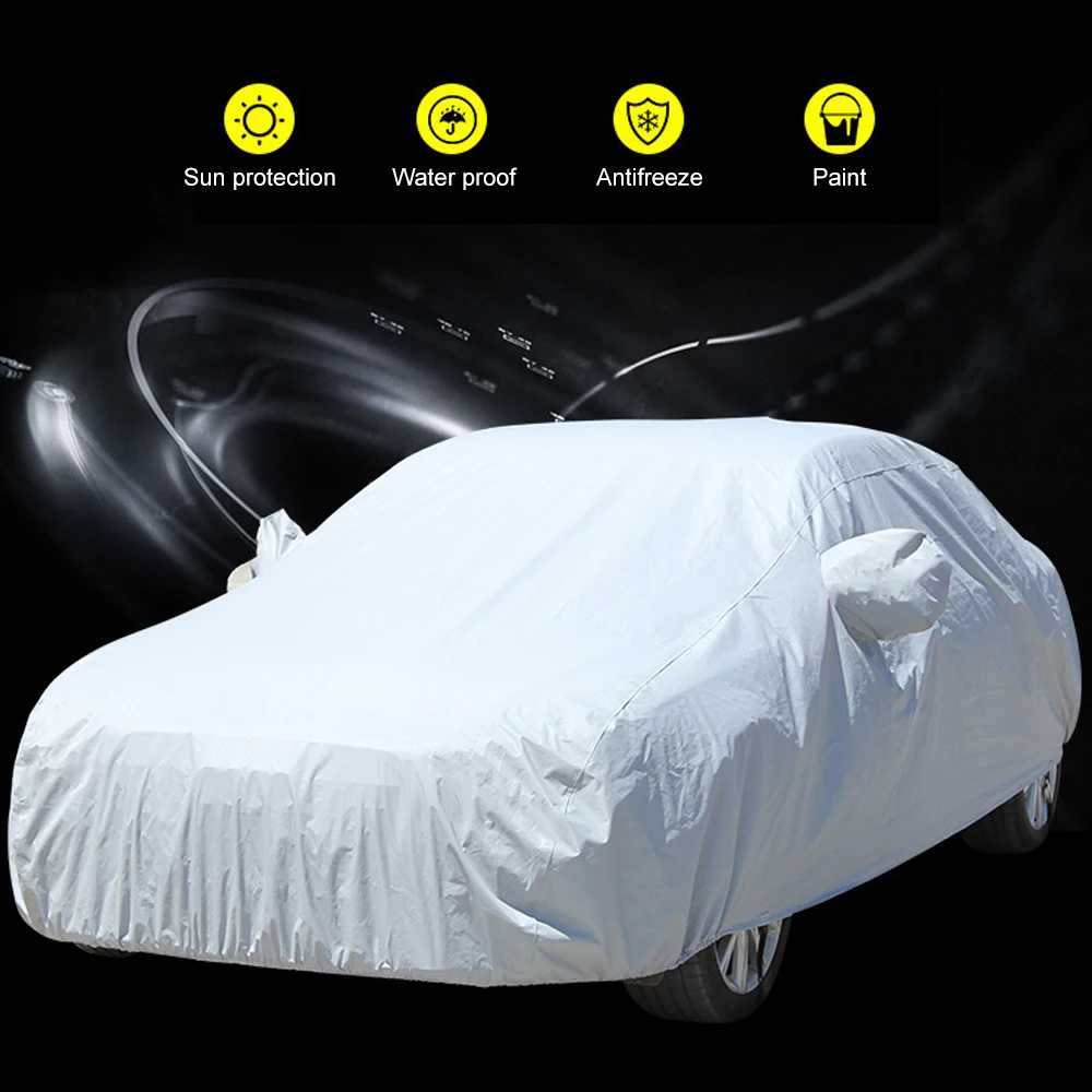 Car Cover Outdoor Protection Full Exterior Snow Cover Sunshade ...