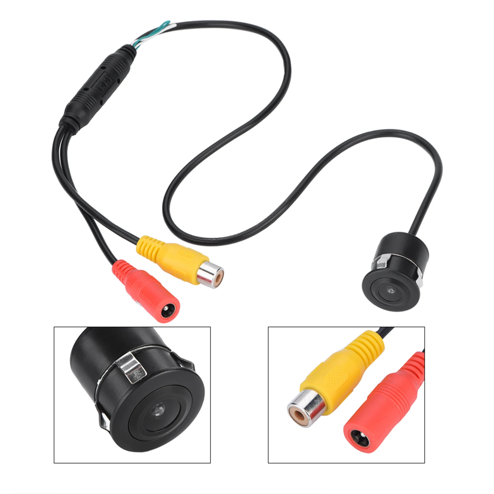 170° Wide Angle Wired Waterproof Mini Color CCTV CCD Camera for Car IR ...