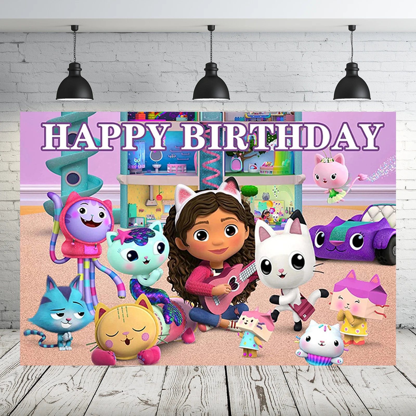 Gabby-s-Dollhouse-Boys-Girls-Baby-Bathing-Birthday-Party-Decorated ...