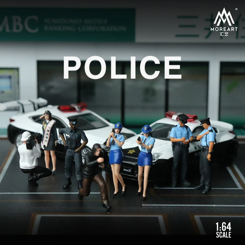 TIME MICRO More Art 1:64 Policeman & Policewoman Mini Resin Figures for ...