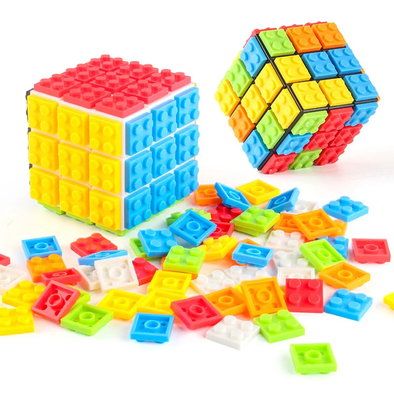 DIY-Building-Blocks-Cube-3X3X3-Puzzle-Cube-Cubo-Magico-Professional ...