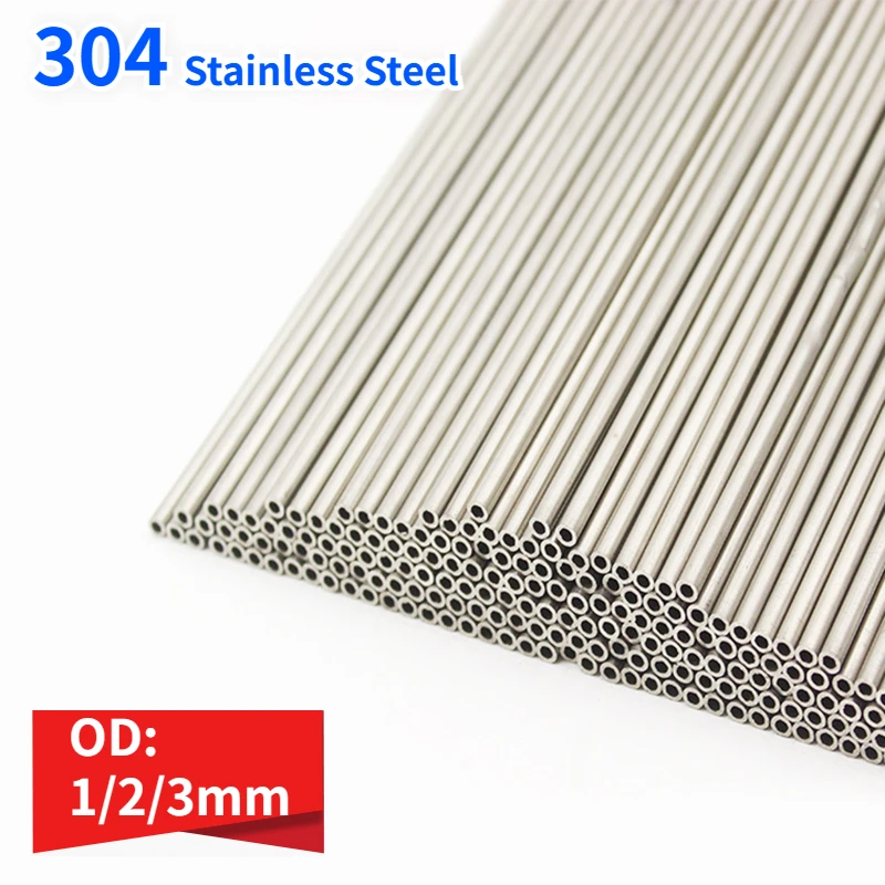 20Pcs Length 500mm 304 Seamless Stainless Steel Capillary Tube OD 1mm ...