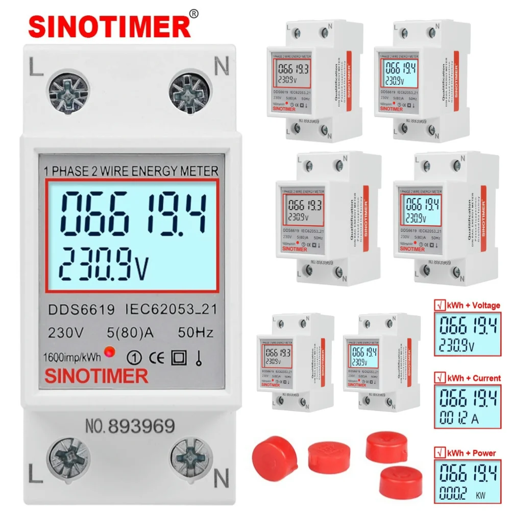 Medidor-de-energ-a-monof-sico-Digital-de-Riel-Din-vat-metro-con ...