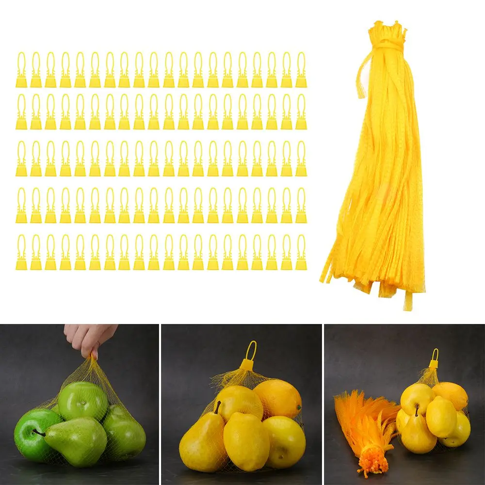 100pcs kitchen Gardening Network Vegetables storage Mesh Bag Reusable ...