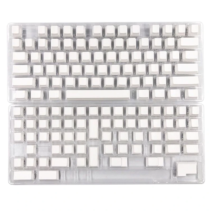137PCS-Stylish-White-Blank-Keycaps-CherryHeight-PBT-DyeSub-Keycap-Set ...