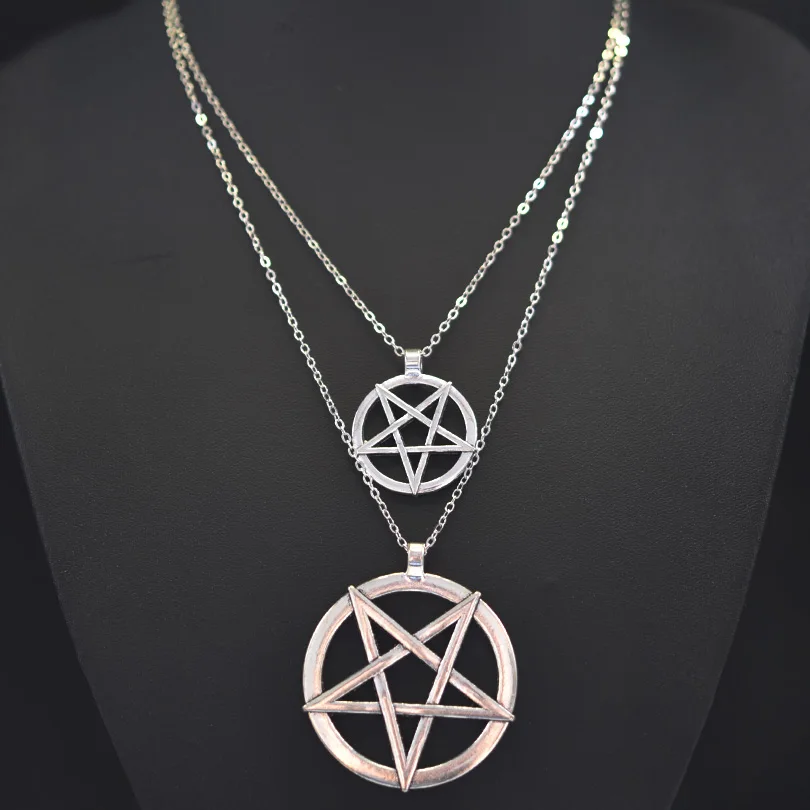 1Pc Witchcraft Satan Pentagram Lucky Amulet Pendant Women Necklaces ...