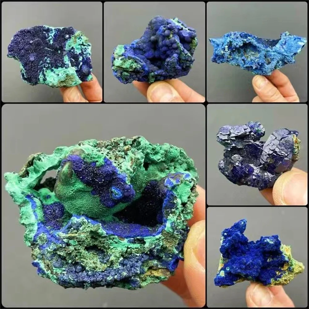 Natuurlijk Azuriet Malachiet Geode Kwarts Crystal Geode Cluster ...