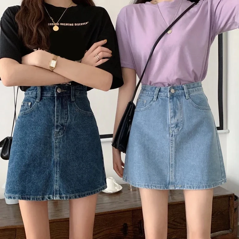 Women-Denim-Skirts-New-Spring-Summer-Casual-High-Waist-Casual-Skirts-A ...