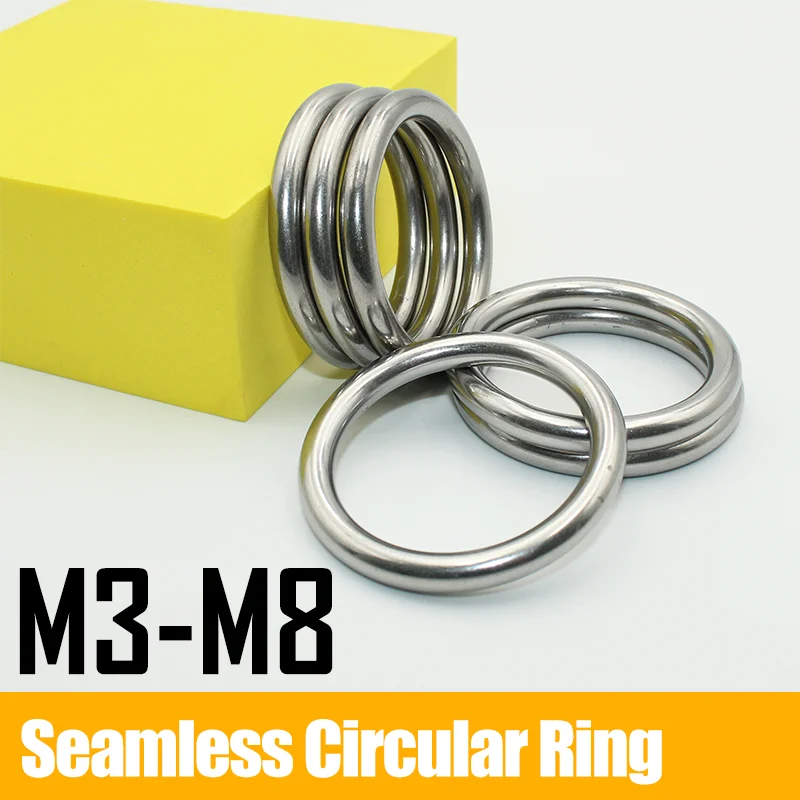 A2-304-Stainless-Steel-Round-Rings-Smooth-Solid-O-Ring-M3-M4-M5-M6-M8 ...