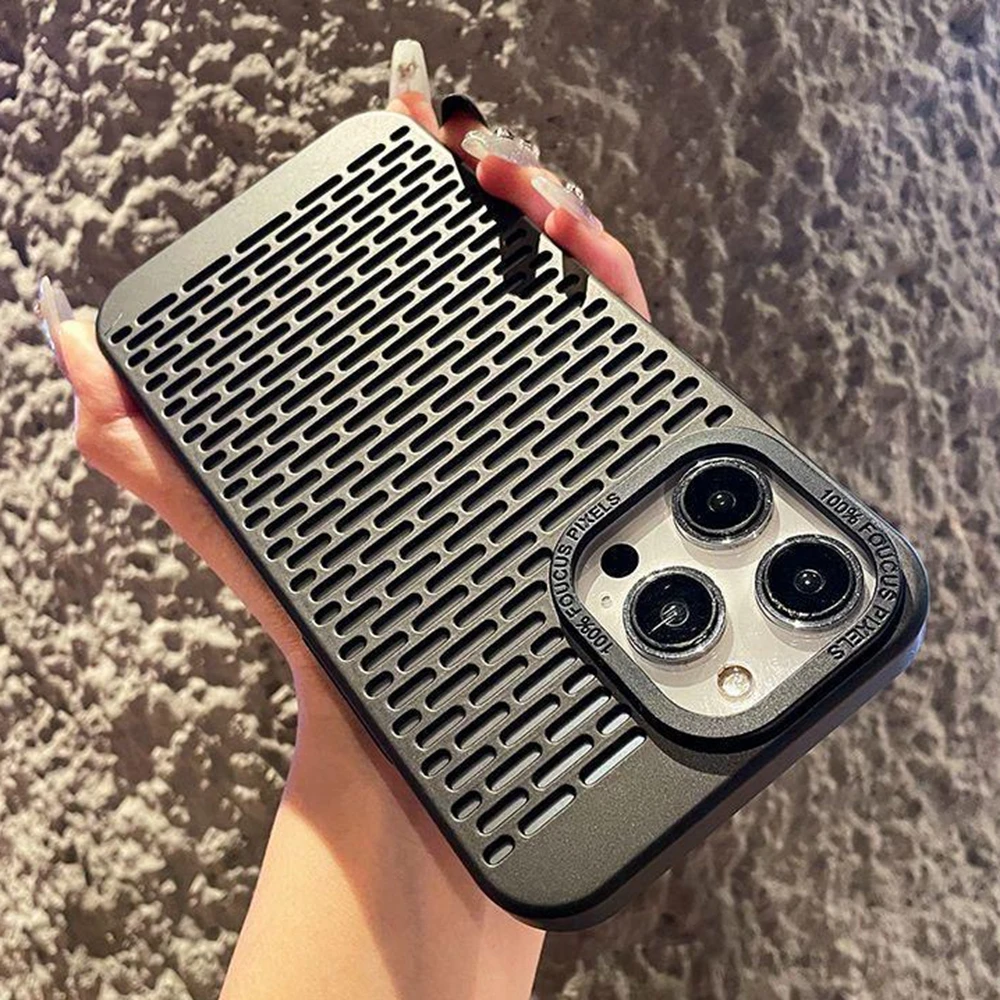 Luxury-Hollow-Heat-Dissipation-Cases-For-iPhone-16-15-14-13-12-Pro-Max ...