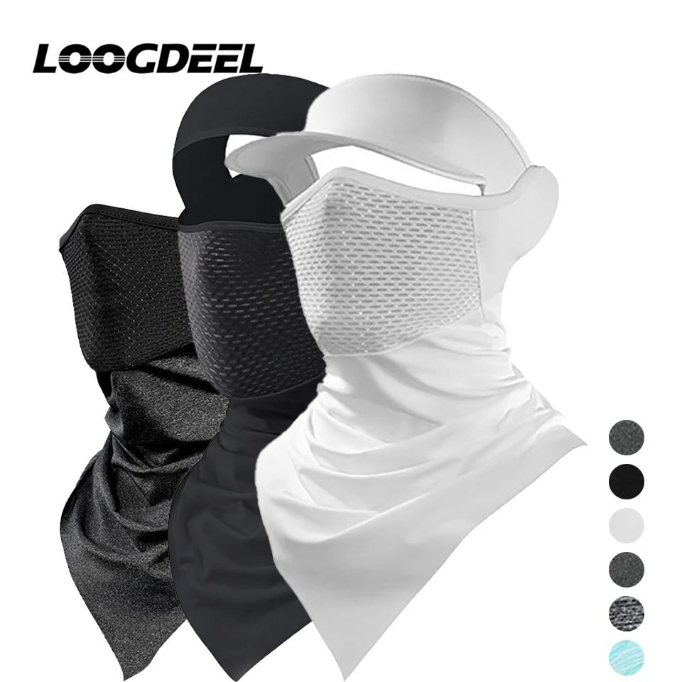 LOOGDEEL-Cycling-Face-Mask-With-Brim-Men-Women-Sunscreen-Running-Golf ...