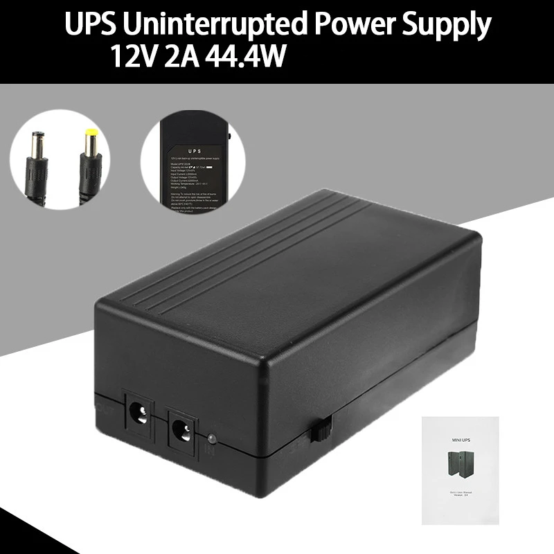 12v 2a 44.4w Mini Ups Uninterrupted Safety Standby Battery Backup Power ...