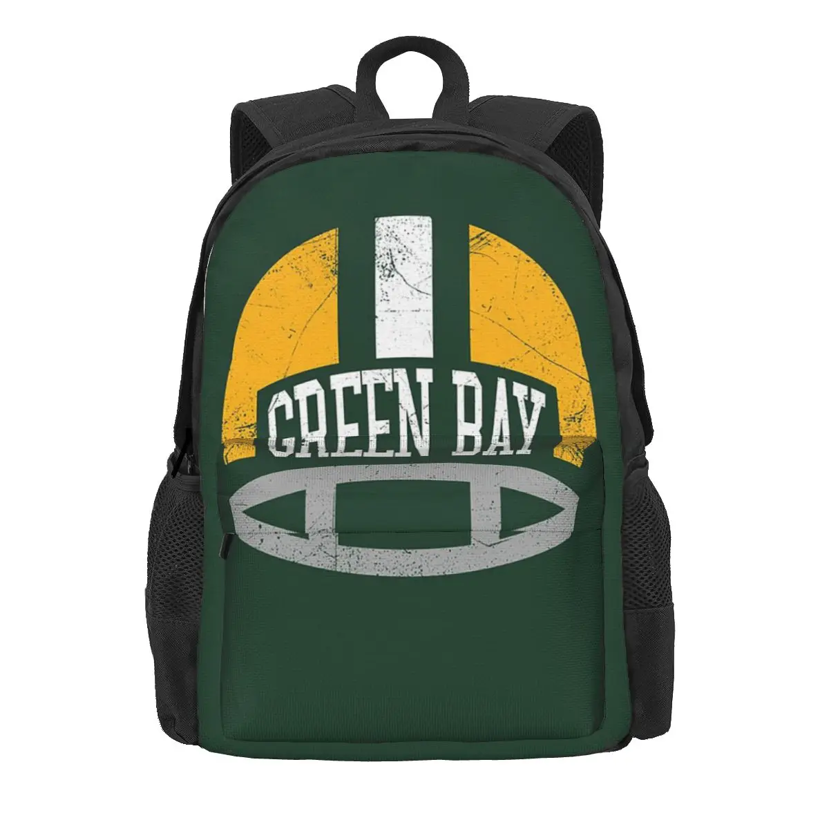 Green-Bay-Retro-Helmet-Backpacks-Boys-Girls-Bookbag-Children-School ...
