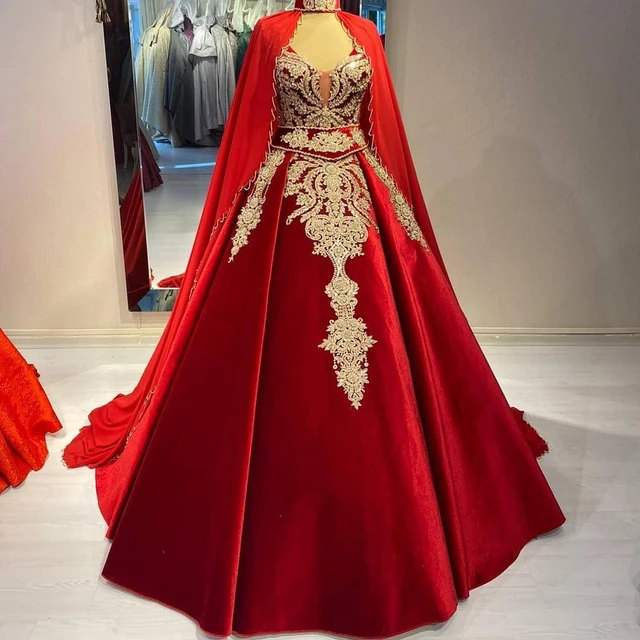 Red Wedding Abaya