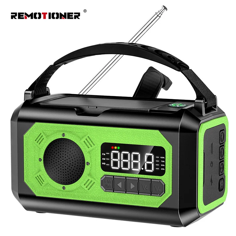 Emergency Radio Hand Crank AM FM WB Noodradio with Power Bank USB-C SOS ...