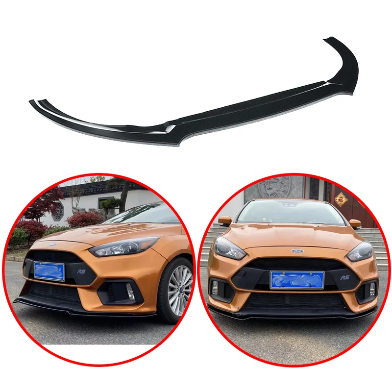 High-Quality-ABS-Glossy-Black-Front-Bumper-Lip-Spoiler-Body-Kit-For ...