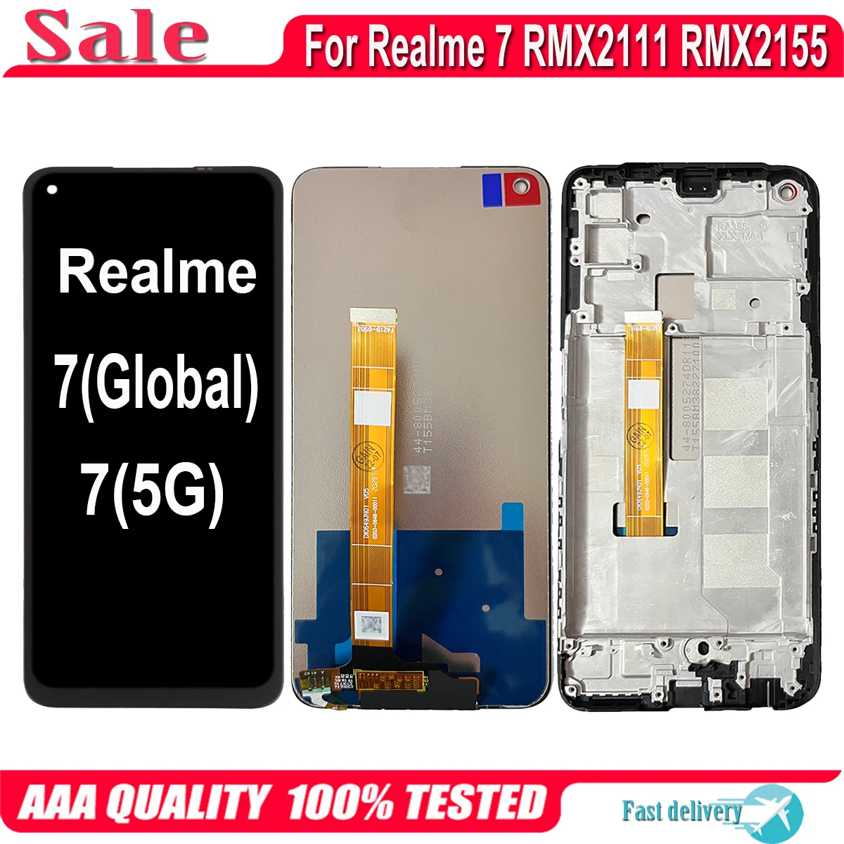 For-Realme-7-5G-RMX2111-LCD-Display-Touch-Screen-Digitizer-Assembly-For ...