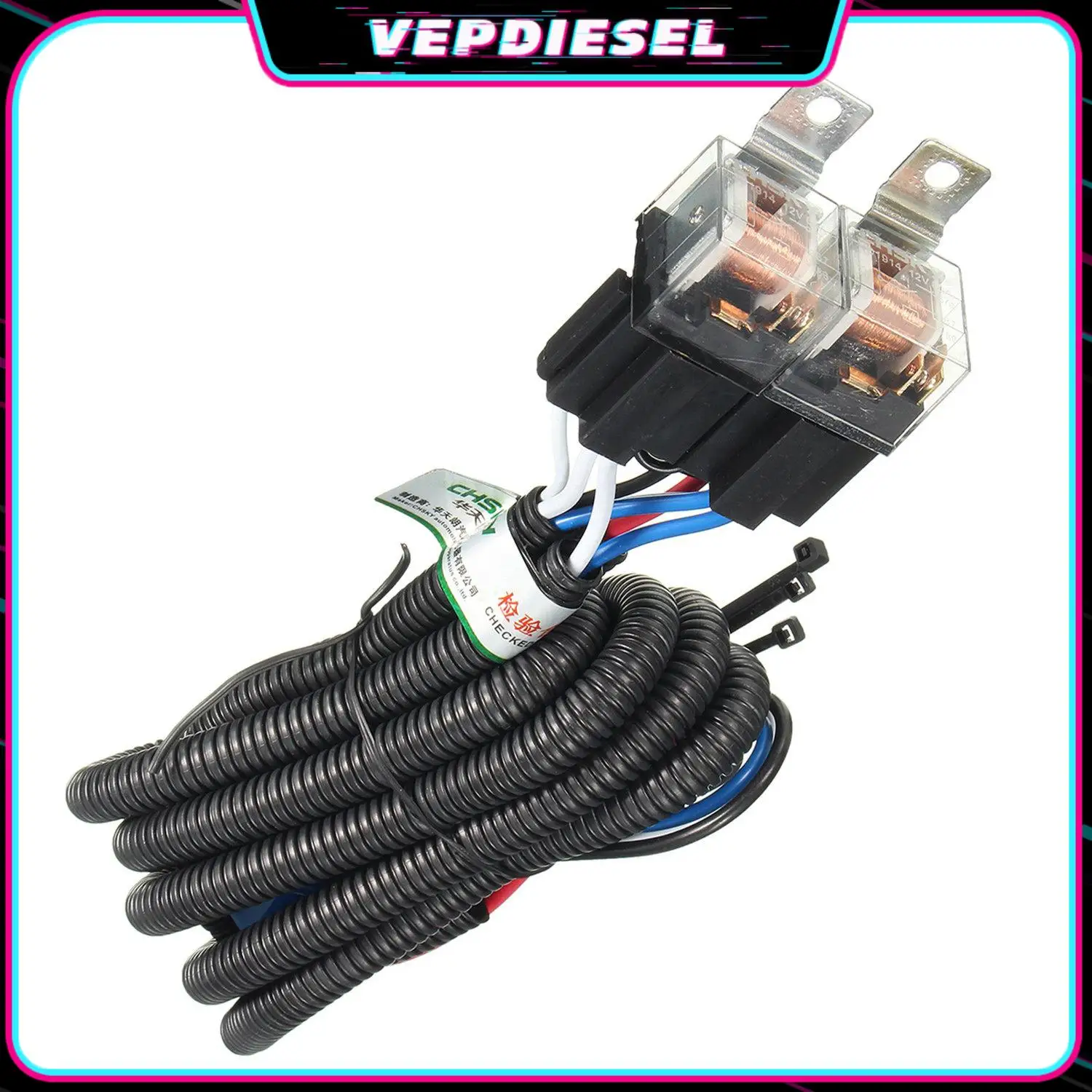 H4 Negative-Switched LED Headlight Lamp Bulb Relay Wiring Harness Plug ...