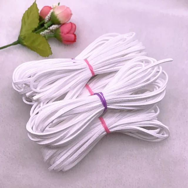 NEW 5yards/lot 3mm Flat Faux Suede Braided Cord Korean Velvet Leather ...