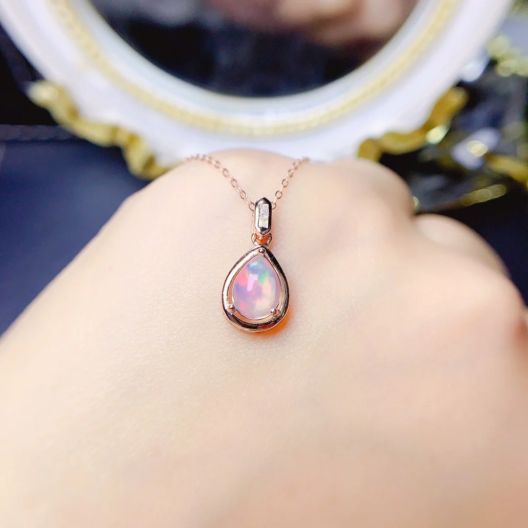 Pendant-925-Sterling-Silver-Opal-Natural-Gems-Women-free-shipping-925 ...