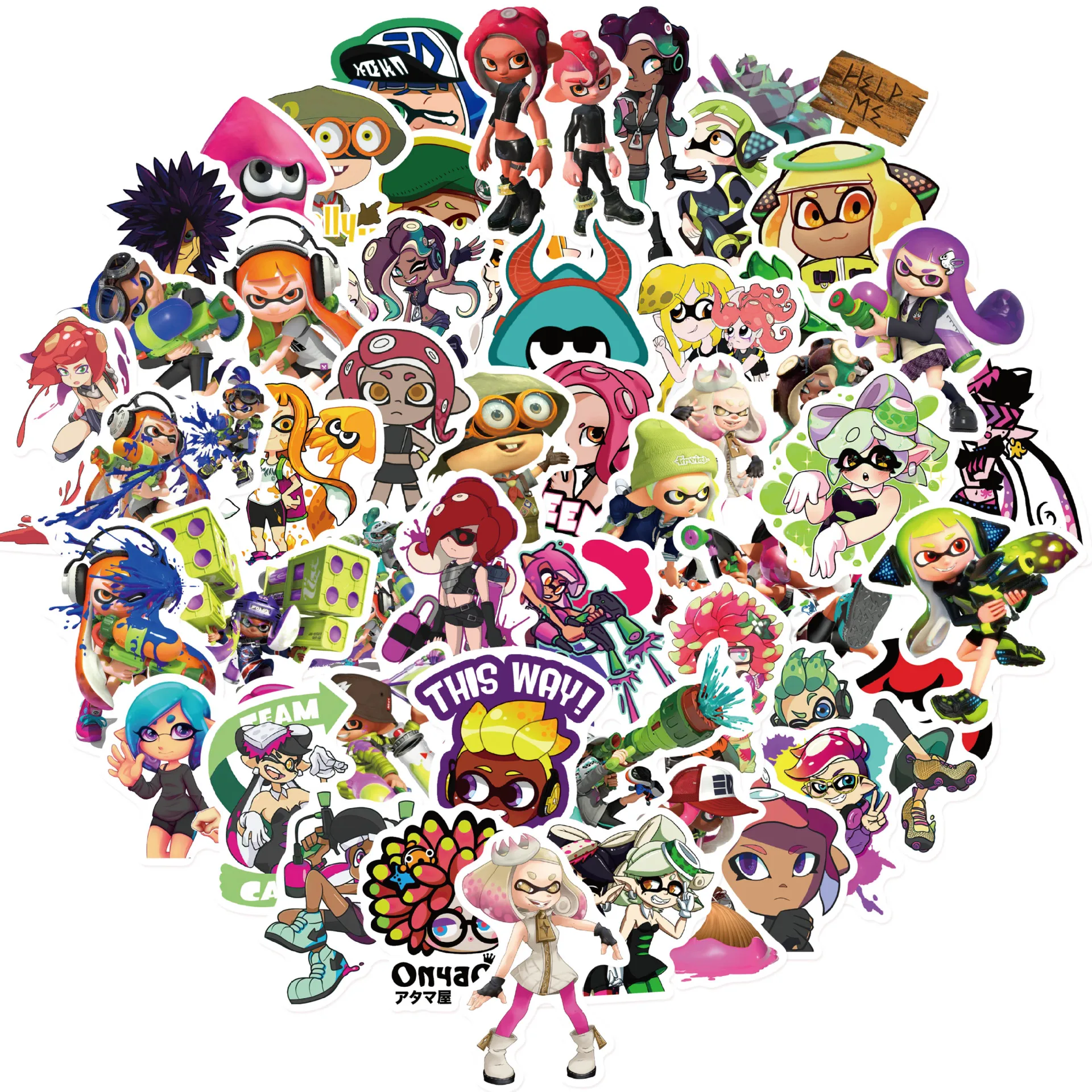 10/30/50pcs Cartoon Game Splatoon Stickers Laptop Motorcycle Phone ...