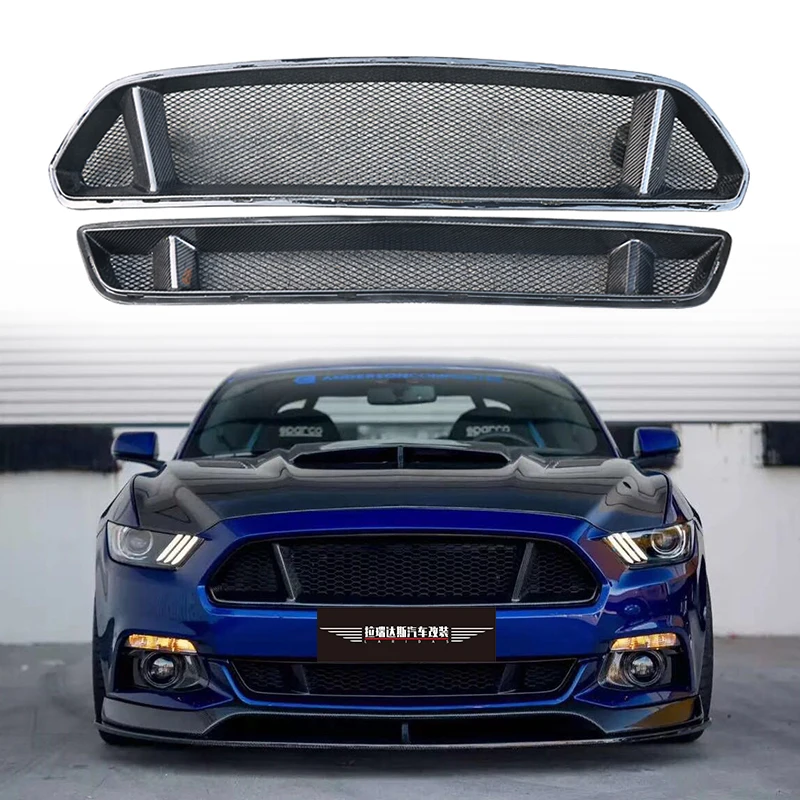 GT-Style-Carbon-Fiber-Front-Grille-For-Ford-Mustang-2015-2016-2017 ...