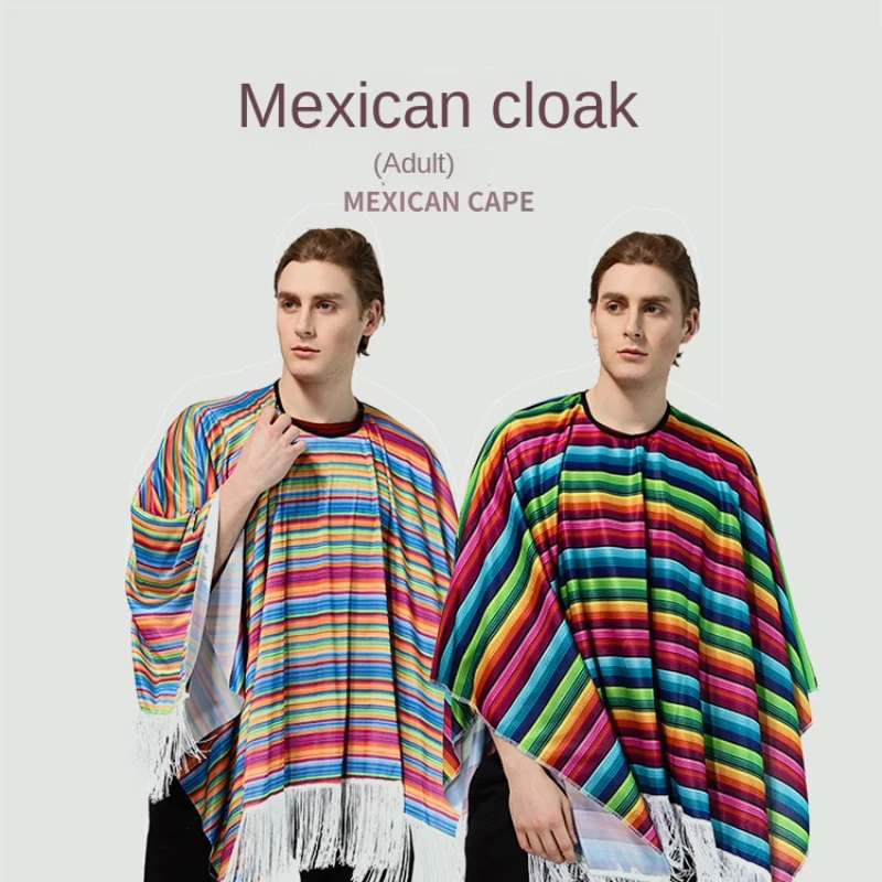 Mexican-Ethnic-Cloak-Cosplay-Holiday-Costume-Party-Performance-Costumes ...