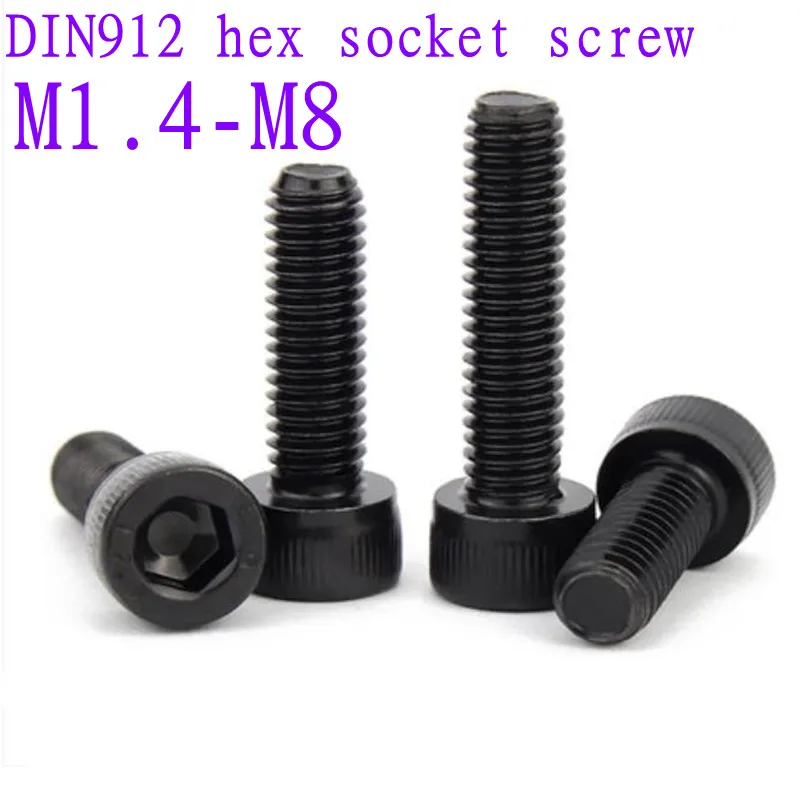 5pcs-100pcs-DIN912-Grade12-9-black-hexagon-Hex-Socket-allen-Head-Cap ...